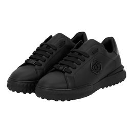 Philipp Plein Low-Top Sneaker - Lo-Top Turnschuhe Hexagon - Gr. 39 (EU) - in Schwarz - f&uuml;r Damen