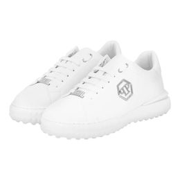 Philipp Plein Low-Top Sneaker - Lo-Top Turnschuhe Hexagon - Gr. 41 (EU) - in Wei&szlig; - f&uuml;r Damen