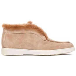 Santoni Stiefel - Boots Sand - Gr. 37,5 (EU) - in Beige - f&uuml;r Damen