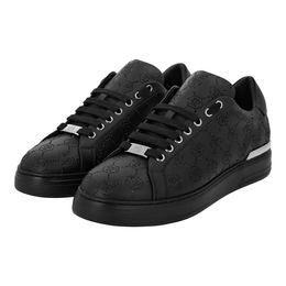 Philipp Plein Low-Top Sneaker - Lo-Top Turnschuhe Monogram Verziert - Gr. 39 (EU) - in Schwarz - f&uuml;r Damen
