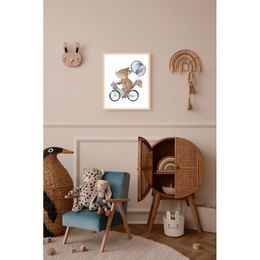 L&uuml;ttenh&uuml;tt L&Uuml;TTENH&Uuml;TT Bild mit Rahmen &raquo;oder Poster, Blumenkorb und Luftballons&laquo; Eichh&ouml;rnchen Fahrr&auml;der Fantasy Luftballon Tiere 1 Stk. tlg. HD Premium...