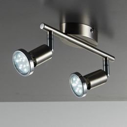 B.K.LICHT LED Deckenspots »Mika« GU10 Warmweiß LED Deckenstrahler, schwenkbar, inkl. 3W GU10 250 Lumen, warmweiß nickelfarben