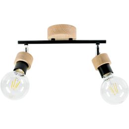 BRITOP LIGHTING Deckenleuchte &raquo;MARJOLAINE&laquo; E27 1 Stk. Bewegliche Spots, aus Eichenholz, FSC -Zertifikat holz hell
