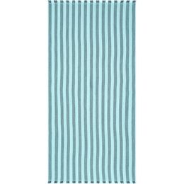 Egeria Strandtuch &raquo;Pestemal&laquo; 80x180 cm, mit Fransen blau gewebte Ware, Obermaterial: 65% Baumwolle, 20% Polyester, 15% Viskose