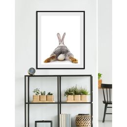 queence Bild »Bunny Tail« Foto Haustiere Humor 1 Stk. tlg. HD Premium Poster-Druck inkl. Holzrahmen Farbe Rahmen: schwarz + Farbe Bild(er):...