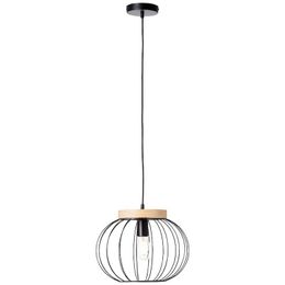 Brilliant Pendelleuchte »Sorana« E27 1 Stk. Hängeplampe, 130 cm Höhe, Ø 35, 5 cm, E27, kürzbar, Metall/Holz schwarz/holzfarben