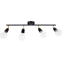 BRITOP LIGHTING Deckenleuchte &raquo;Porcia&laquo; E27 1 Stk. Dekorative Leuchte aus Ceramik, passende LM E27- exkl., Made in Europe schwarz/goldfarben