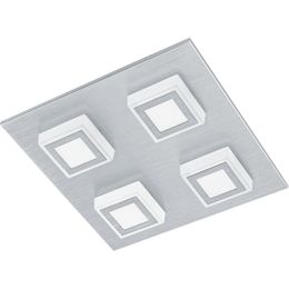 Eglo LED Deckenleuchte &raquo;MASIANO&laquo; LED-Board Warmwei&szlig; LED tauschbar aluminiumfarben