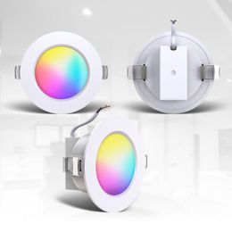 B.K.LICHT LED Einbauleuchte &raquo;BK_EL1542 3er Set Bad Einbaustrahler, IP44, RGB Einbauspots&laquo; LED-Modul 3 Stk. Warmwei&szlig; Buntes RGB Licht, 450Lm, 4, 8W,...