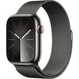 Apple Smartwatch »Watch Series 9 Edelstahl« (4, 5 cm / 1, 77 ′′) Watch OS 10 Graphite