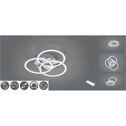 REALITY LEUCHTEN LED Deckenleuchte »Circle« LED-Board 1 Stk. warmweiß - kaltweiß Deckenlampe Nickel matt mit schwenkbaren Ringen / inkl....