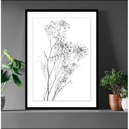 queence Bild &raquo;Dana&laquo; Blumen Pflanzen Pflanzenbilder Schwarz-Wei&szlig; Farbe Rahmen: schwarz + Farbe Bild(er): grau