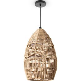 Paco Home Pendelleuchte »VILLA« E27 LED Pendelleuchte Esstisch Lampe Boho Deckenlampe Papier E27 Natur Braun