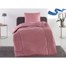 my home Steppbett + Kopfkissen &raquo;Microlux, Bettdecke 135x200 cm, 155x220 cm&laquo; Set mit Kissen 40x80 cm, 80x80 cm, Sommer, Herbst, Winter in 4 Farben...