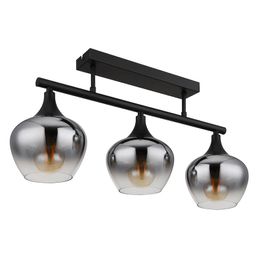 Globo LIGHTING Deckenleuchte »MAXY« E27 1 Stk. Deckenlampe, Essbereich, Gläser, E27 Fassung schwarz matt
