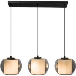 OTTO HOME Pendelleuchte »Tanissa« E27 1 Stk. 3 gleichlange Pendel mit je 1x Rauchglasschirm und je 1x E27 exkl. schwarz