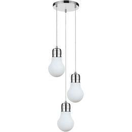 Spot-Light SPOT LIGHT Pendelleuchte »Bulb« E27 1 Stk. Deckenleuchte aus Metall für den Wohn- und Essbereich silberfarben