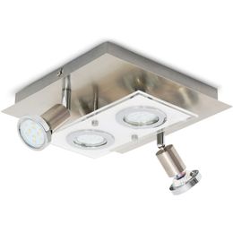 B.K.LICHT LED Deckenleuchte »BK_DL1076 LED Deckenlampe, Schwenkbar, 3.000K Warmweißes Licht« GU10 1 Stk. Warmweiß Inkl. GU10 Leuchtmittel, 3W,...