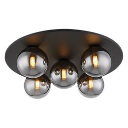 Globo LIGHTING Deckenleuchte »RIHA« G9 1 Stk. Warmweiß Deckenlampe/rund/Wohnzimmer/Schlafzimmer/modern schwarz