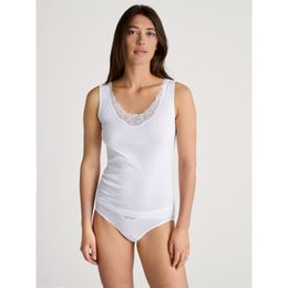 Calida Unterhemd »Cotton Desire« Spitze, Feinripp-Qualität, ohne störende Seitennähte, weich weiss L (48/50) L (48/50) Damen Tank-Top von Calida