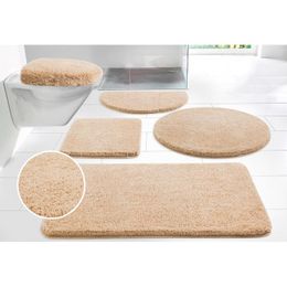 my home Badematte &raquo;Merida, Badvorleger, Badezimmer Teppich&laquo; H&ouml;he 32 mm rutschhemmend beschichtet fu&szlig;bodenheizungsgeeignet schnell trocknend 