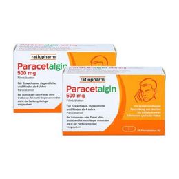 ratiopharm Paracetalgin 500 mg Filmtabletten Doppelpackung (2x20St) 2 St