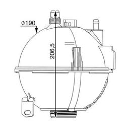 Mahle Ausgleichsbeh&auml;lter, K&uuml;hlmittel mit K&uuml;hlmittelstandsensor wei&szlig; f&uuml;r BMW 17138616418 8616418 CRT 210 000S
