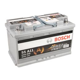 Bosch Starterbatterie S5A 12 V, 80 Ah, 800 A 12V 80Ah 800A für VW JEEP LAND ROVER AUDI MERCEDES-BENZ JAGUAR PORSCHE VOLVO BMW NISSAN OPEL HYUNDAI RENA