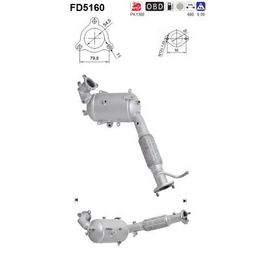 AS Ru&szlig;-/Partikelfilter, AbgASanlage FD5160 f&uuml;r MITSUBISHI 1584A672