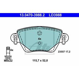ATE Bremsensatz, Scheibenbremse Bremsensatz-Vorderachse SG00000CZ0 Hinterachse voll 280mm 12mm f&uuml;r Ford JAGUAR RENAULT