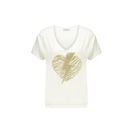 Deeluxe T-Shirt 'Lovers' Damen Gr&ouml;&szlig;e XS gold / wei&szlig;
