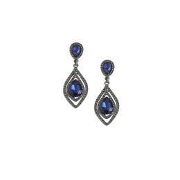SOHI Ohrringe 'Chavi' Damen Gr&ouml;&szlig;e Onesize blau / silber / transparent