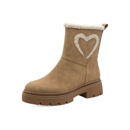 Marco Tozzi Stiefelette Damen Größe 41 camel / wollweiß Winterschuhe