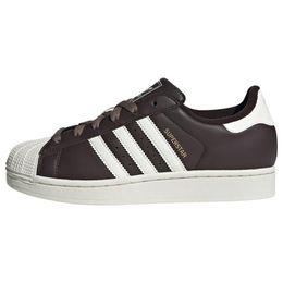 adidas originals Sneaker 'Superstar II' Damen Größe 42.5/43 dunkelbraun / gold / weiß