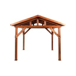 Beliani Pavillon SECCHIA in Braun/Grau - (W) 296 x (H) 256 x (L) 350 cm | Gr.: onesize