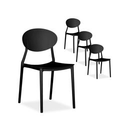 Homestyle4u K&uuml;chenstuhl 4er Set in Schwarz | Gr.: onesize