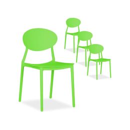 Homestyle4u K&uuml;chenstuhl 4er Set in Gr&uuml;n | Gr.: onesize