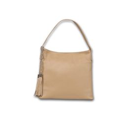 Leder Schultertasche Toscanto Tasche taupe, beige ca. 40cm | Gr.: onesize