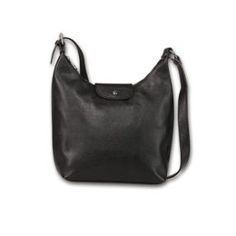 Leder Umh&auml;ngetasche Toscanto Tasche schwarz ca. 32cm | Gr.: onesize