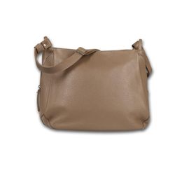 Leder Umh&auml;ngetasche Toscanto Tasche taupe, beige ca. 35cm | Gr.: onesize