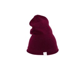 CASH-MERE.CH Bio Beanie in Cranberry Rot | Gr.: onesize