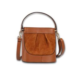 Leder Umh&auml;ngetasche Toscanto Tasche hellbraun ca. 18cm | Gr.: onesize