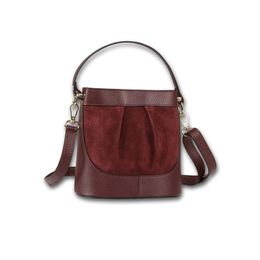 Leder Umh&auml;ngetasche Toscanto Tasche dunkelrot ca. 18cm | Gr.: onesize