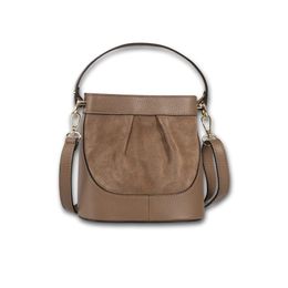 Leder Umh&auml;ngetasche Toscanto Tasche taupe, beige ca. 18cm | Gr.: onesize