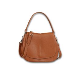 Leder Umh&auml;ngetasche Toscanto Tasche braun ca. 27cm | Gr.: onesize