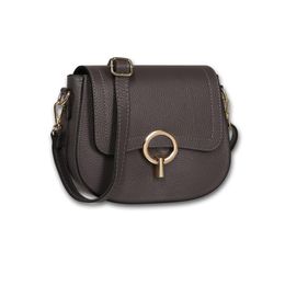 Leder Umh&auml;ngetasche Toscanto Tasche grau ca. 23cm | Gr.: onesize