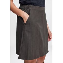 b. young BYMMIDDE SHORT SKIRT - LIGHT WOVEN A-shape in Dark Grey Mel. Pinstripe Mix | Gr.: 38