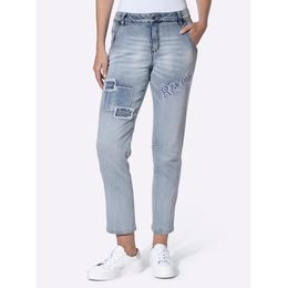 Heine Boyfriend-Jeans in blue-bleached | Gr.: 40