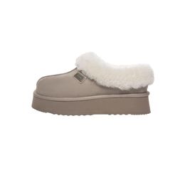 EVERAU Australia Leder Hausschuhe - Topknot in Sand | Gr.: 41
