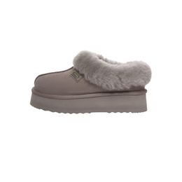 EVERAU Australia Leder Hausschuhe - Topknot in Braun | Gr.: 40